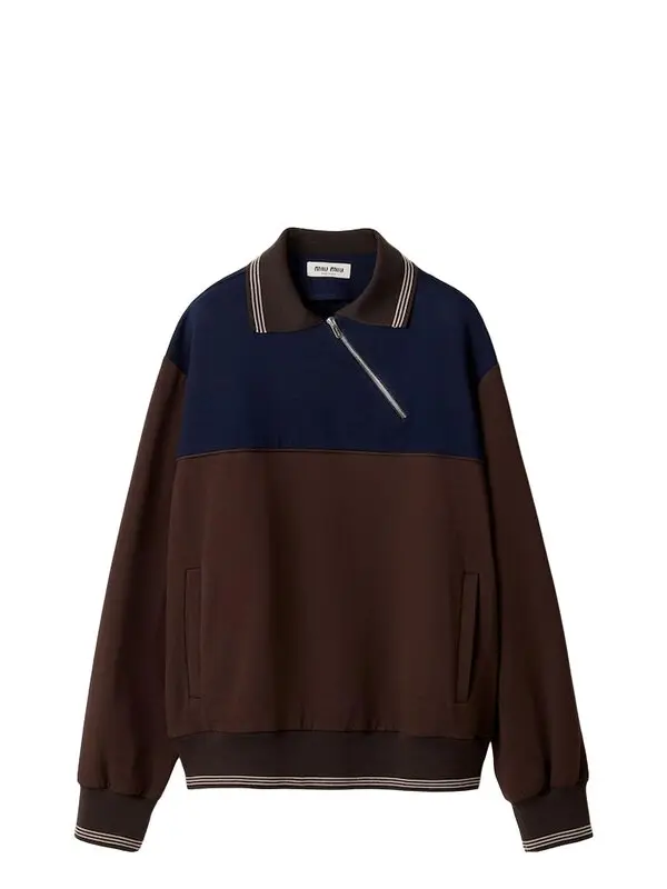 Miu Miu Viscose Zip-up Sweatshirt - Multicolor