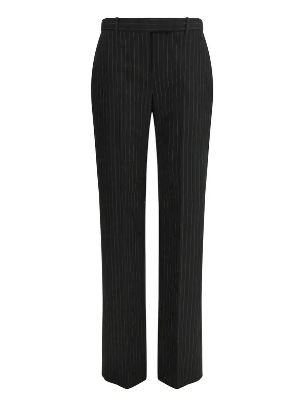 Alexander McQueen Pinstriped Tailored Trousers - Black