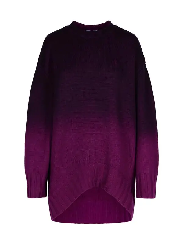 Attico Wool Blend Mini Dress - Purple
