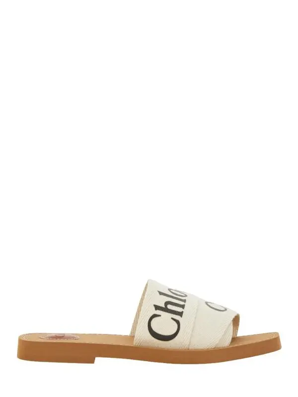 Chloé Woody Flat Sandals - White