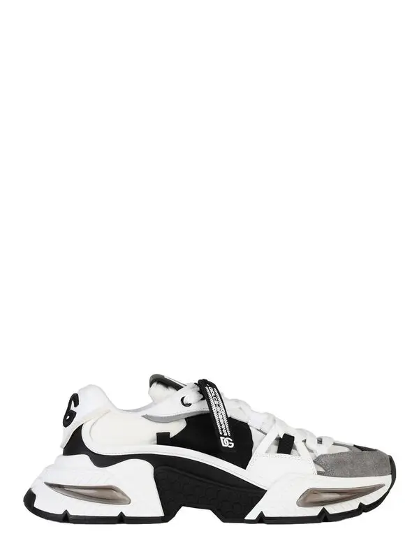 Dolce & Gabbana Airmaster Sneakers With Suede Accents - White