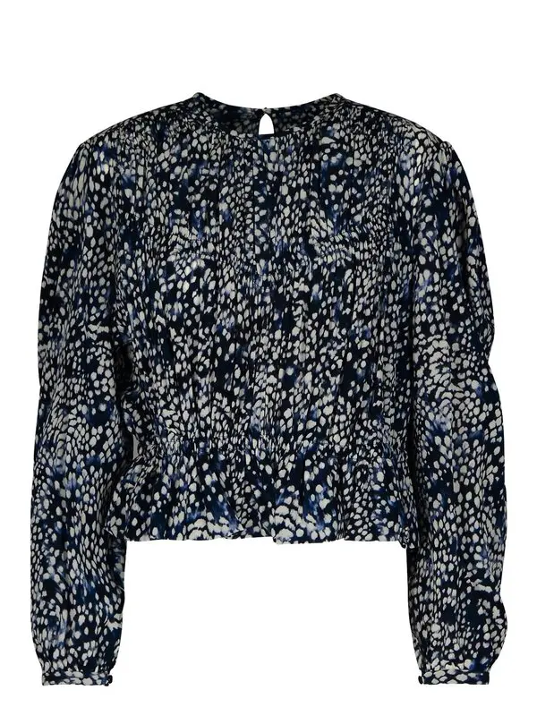 Isabel Marant Étoile Gelina Silk Blend Blouse - Blue