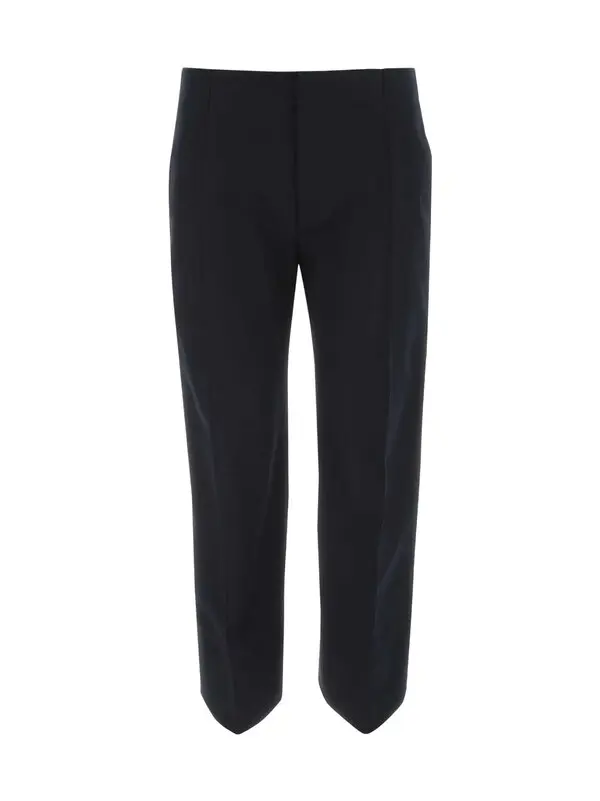 Bottega Veneta Cropped Cut Cotton Pant - Blue