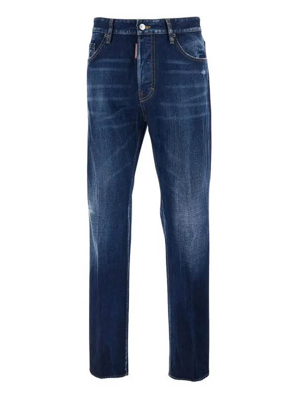 Dsquared2 Denim Jeans With Rear Logo Patch - Multicolor