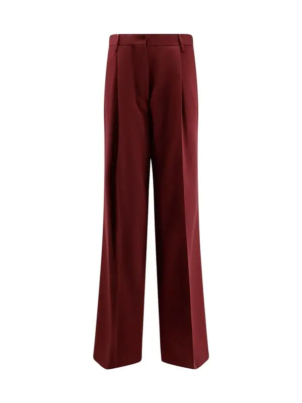 Dries Van Noten Wide Leg Wool Trousers - Multicolor
