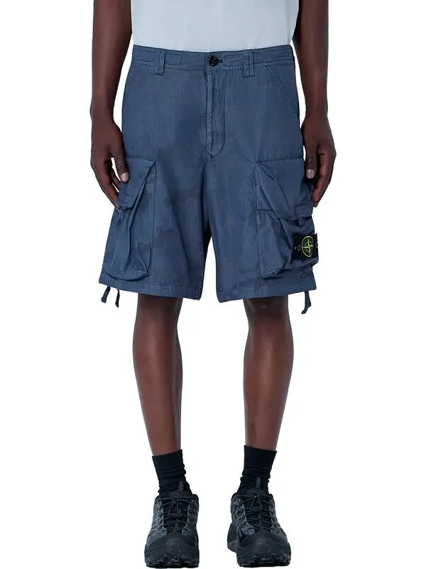 Stone Island Ripstop Cargo Shorts - Blue