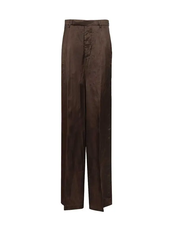 Rick Owens Tailored Firebanks Cupro Pants - Brown