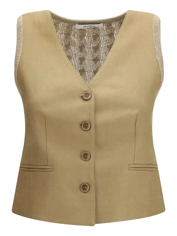Max Mara Calibri Knitted Vest - Cream