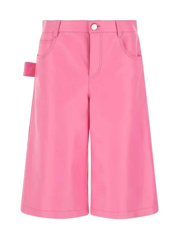Bottega Veneta Nappa Leather Bermuda Shorts - Pink