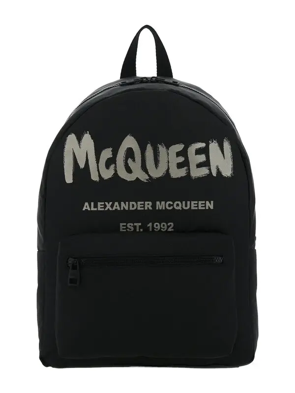Alexander McQueen Logo Backpack - Black
