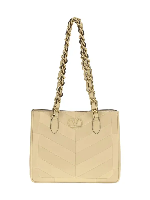 Valentino Garavani Laseine Small Shopping Bag - Gold