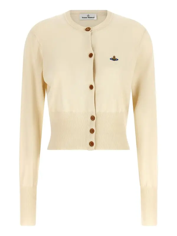 VIVIENNE WESTWOOD Bea Cropped Cardigan - White
