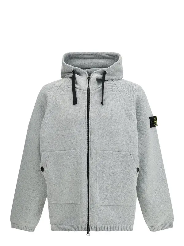 Stone Island Oversized Hooded Sweater - Gray