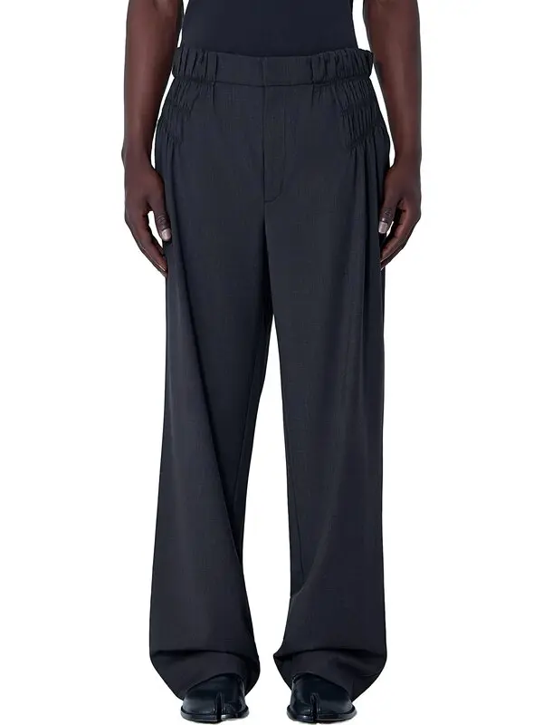 KIKO KOSTADINOV Elasticated Waist Tailored Wool Trousers - Brown