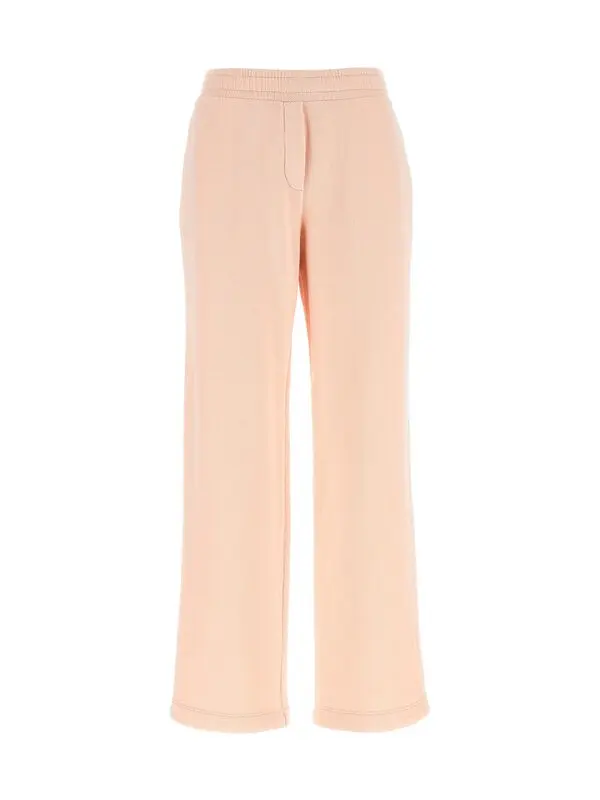 Dolce & Gabbana Logo Embroidered Wide-leg Joggers - Pink