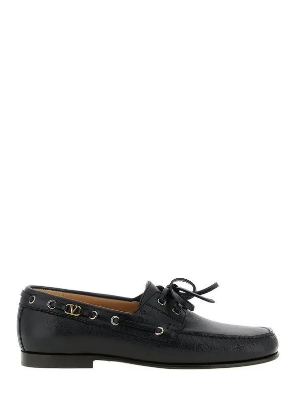 Valentino Garavani Palm Avenue Boat Shoe - Black