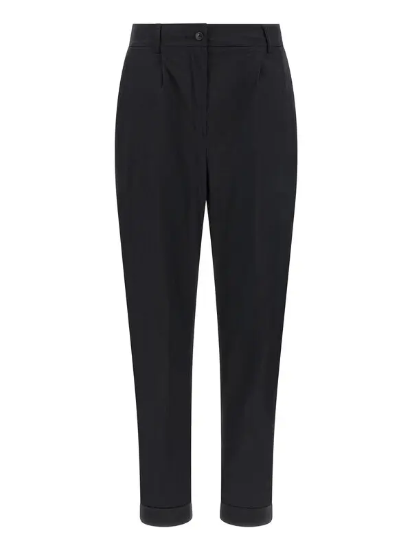 Kiton Stretch Cotton Poplin Pants - Black