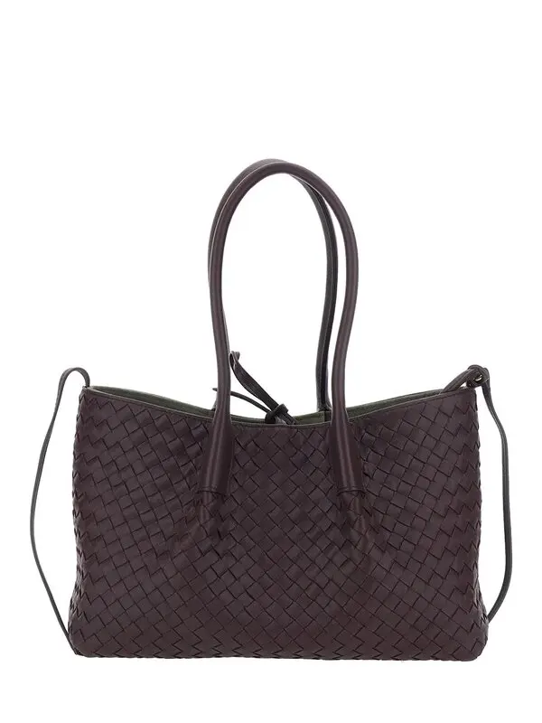 Bottega Veneta Pinacoteca" Medium Intrecciato Leather Shoulder Bag - Multicolor