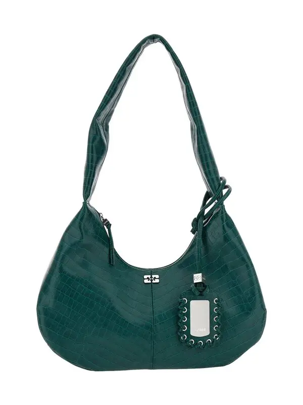GANNI Crocodile Effect Shoulder Bag - Multicolor