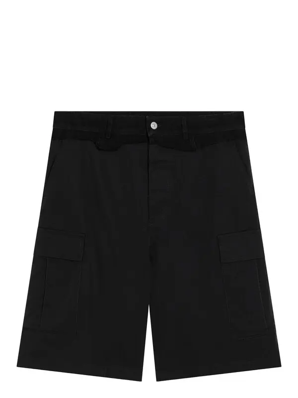 MAISON MARGIELA Wool Blend Cargo Bermuda Shorts - Black