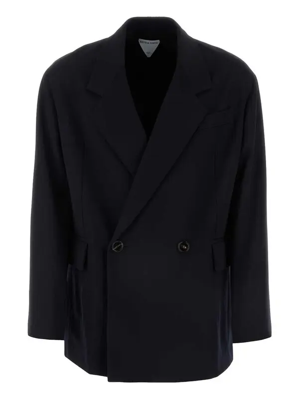 Bottega Veneta Midnight Wool Blazer - Blue