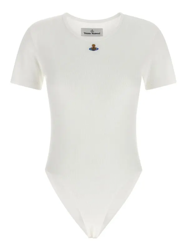 VIVIENNE WESTWOOD Orb Bas Relief Bodysuit - White