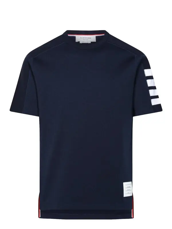 Thom Browne Navy Cotton T-shirt - Blue