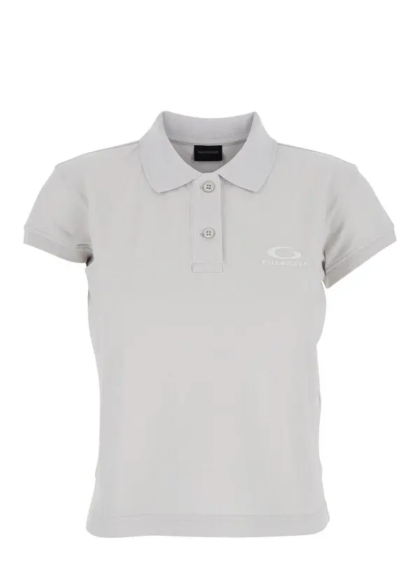 Balenciaga Cotton Polo With Tone-on-tone Logo - White