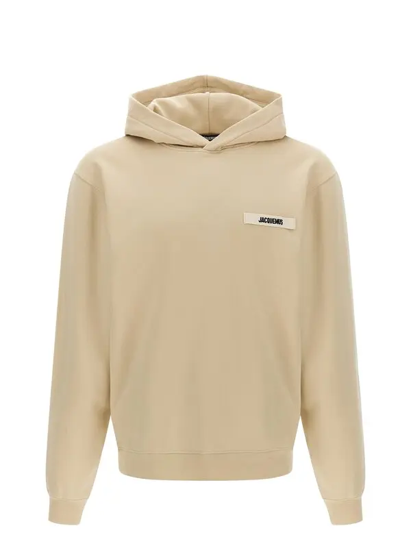 Jacquemus Le Hoodie Gros-grain Hoodie - Cream
