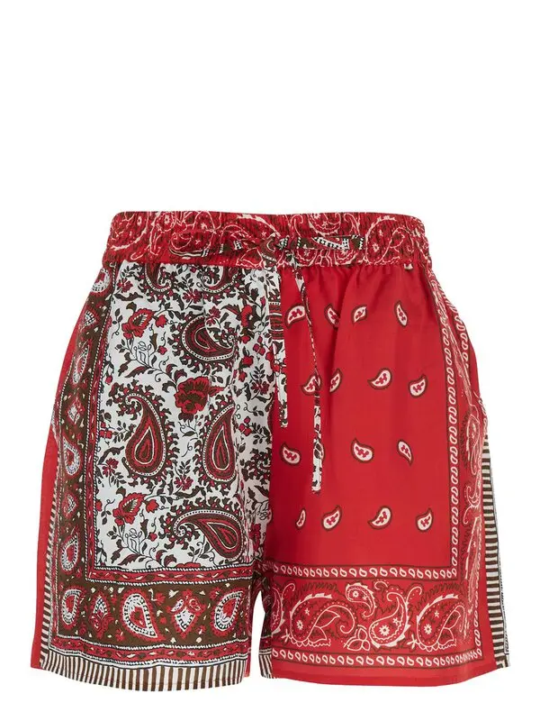 P.a.r.o.s.h Printed Silk Shorts - Multicolor