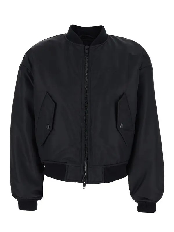 Balenciaga Bomber Jacket With High Collar And Two Side Pockets - Multicolor