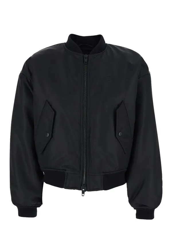 Balenciaga Bomber Jacket With High Collar And Two Side Pockets - Multicolor