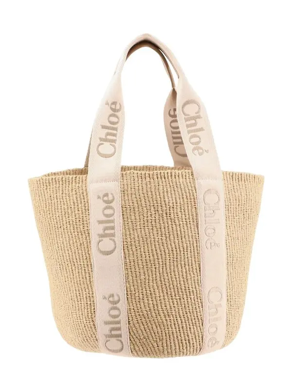 Chloé Woody Raffia Shoulder Bag - Multicolor