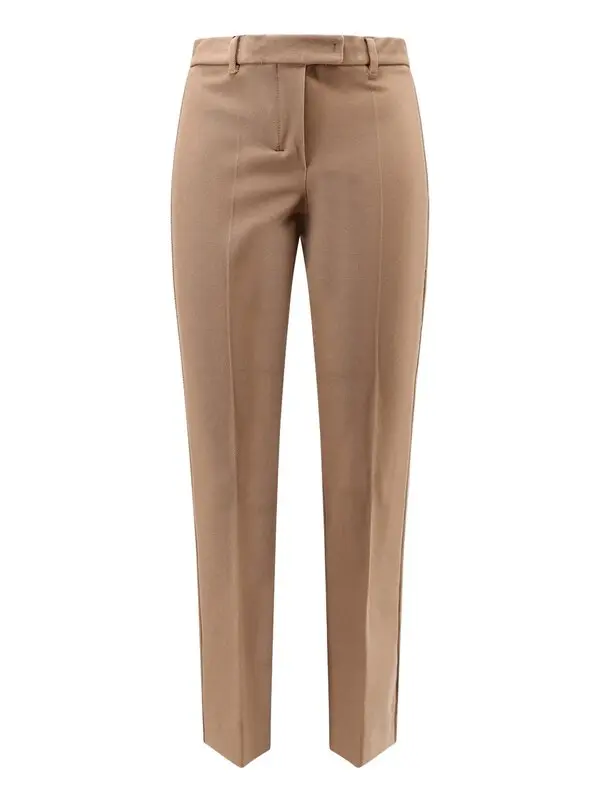 Max Mara Slim Fit Cotton Blend Trousers - Multicolor