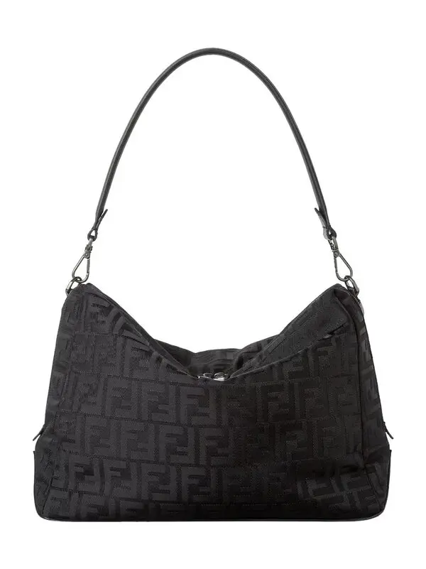 Fendi Baguette Monogram Bag - Black