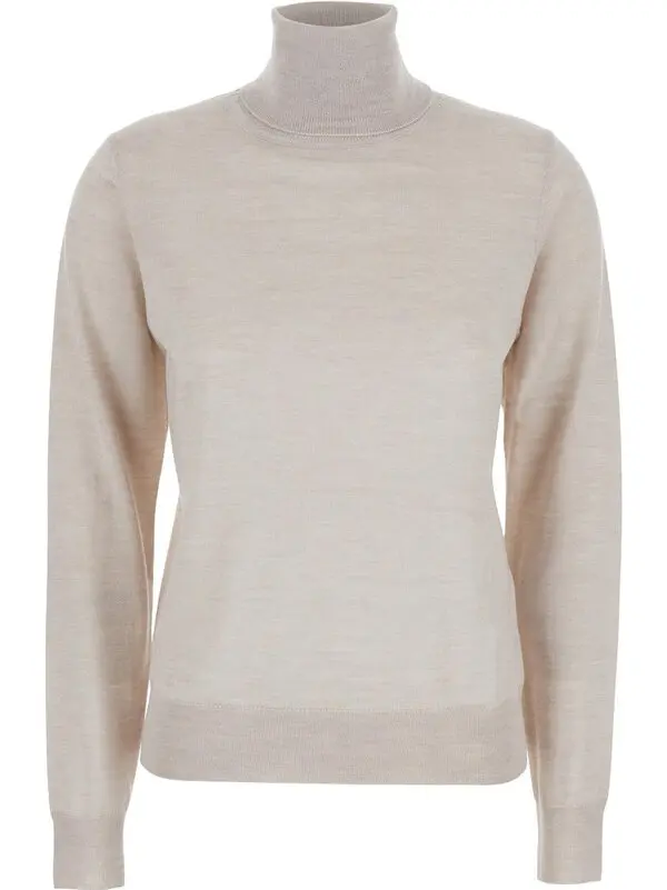 P.a.r.o.s.h Wool Blend Turtleneck Sweater - Cream