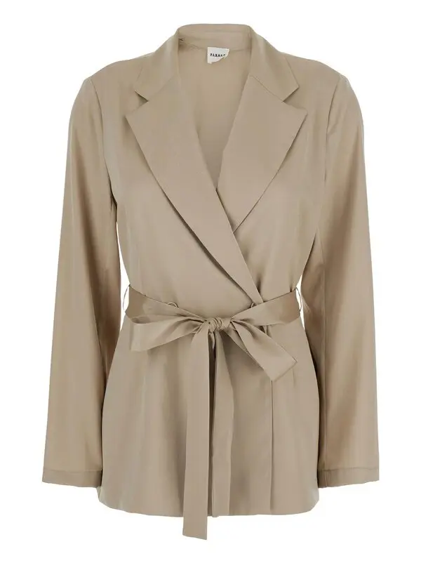P.a.r.o.s.h Double-breasted Belted Jacket - Multicolor