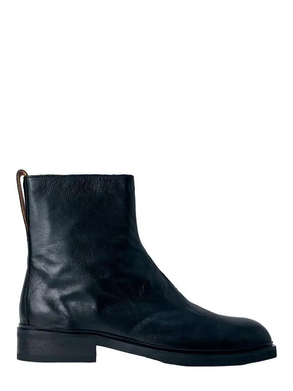 Our Legacy Daimono Zip Leather Ankle Boots - Black