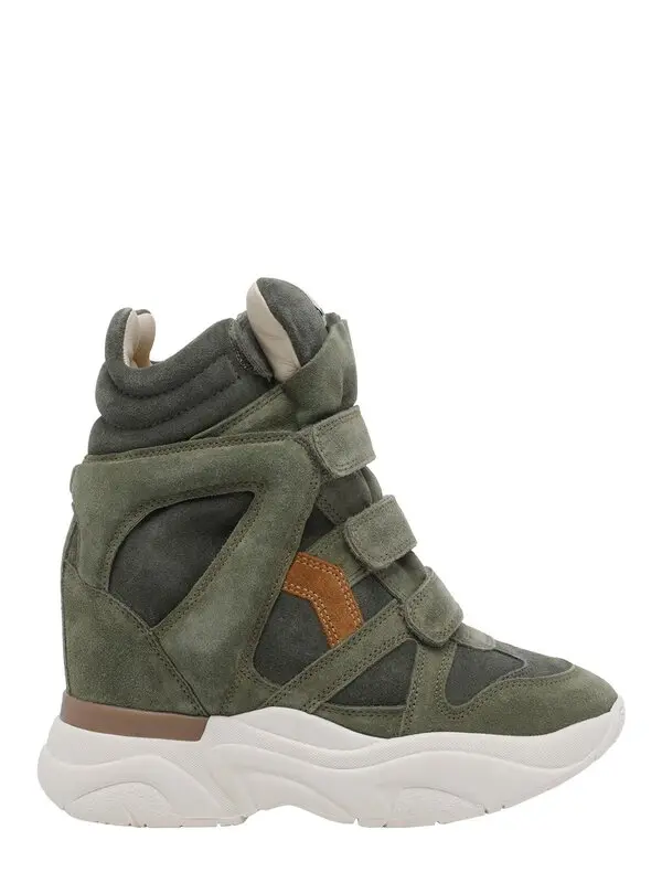 Isabel Marant Étoile Balskee Suede Wedge Sneakers - Green