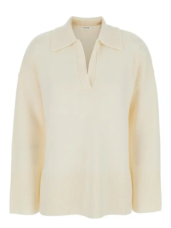 P.a.r.o.s.h Wool & Cashmere Polo Collar Sweater - Multicolor