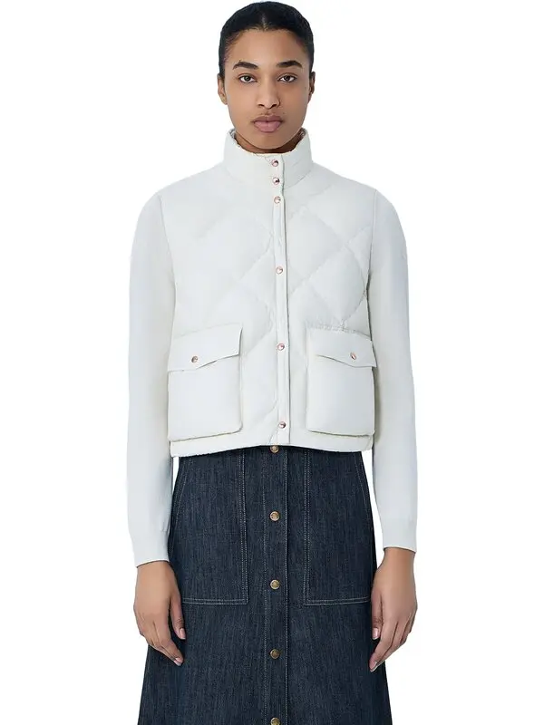 Moncler Diamond-quilted Gilet - White
