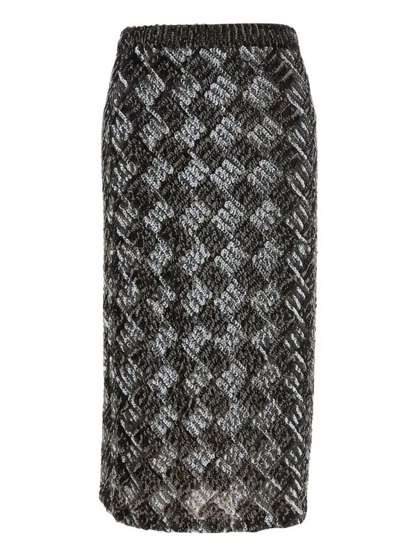 P.a.r.o.s.h Embellished Straight Skirt - Multicolor
