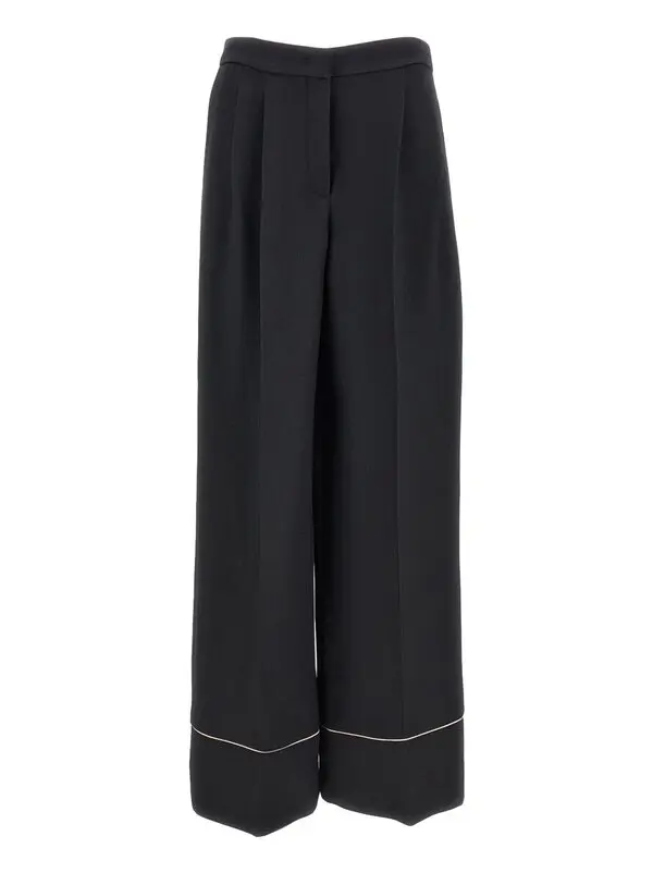 Fendi Wool Silk Tailored Trousers - Multicolor