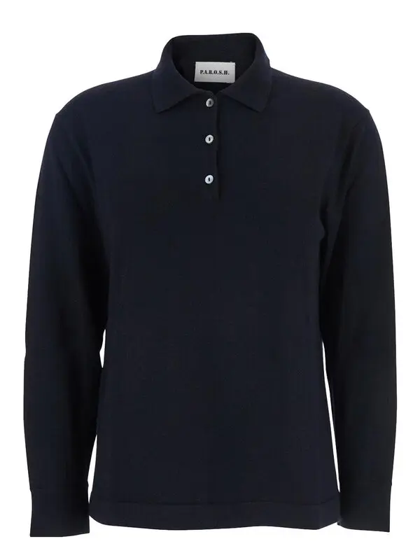 P.a.r.o.s.h Wool Polo Shirt With Classic Collar - Multicolor