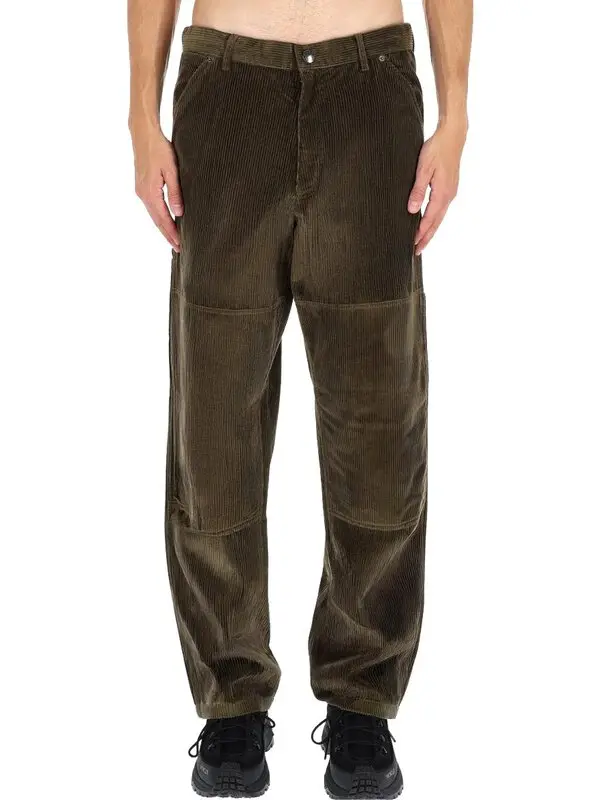 Moncler Ribbed Cotton Trousers - Green