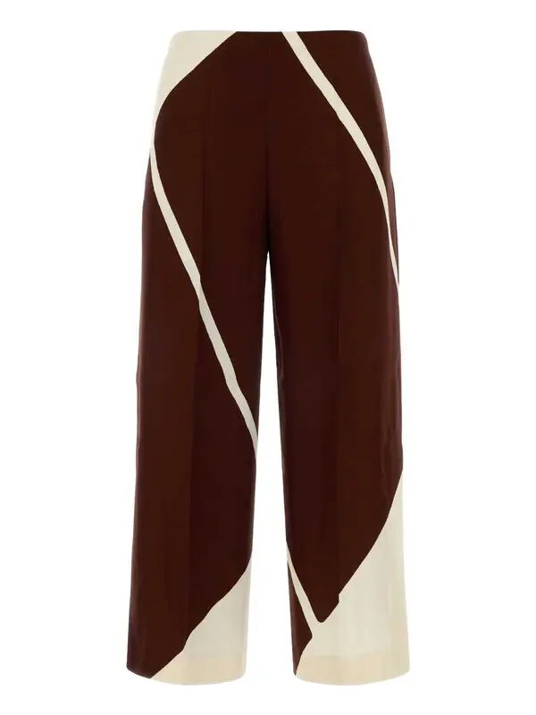 Alberta Ferretti Two-tone Viscose Pants - Multicolor