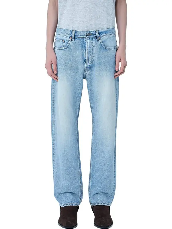 Saint Laurent Loose Straight Mid-rise Jeans - Blue