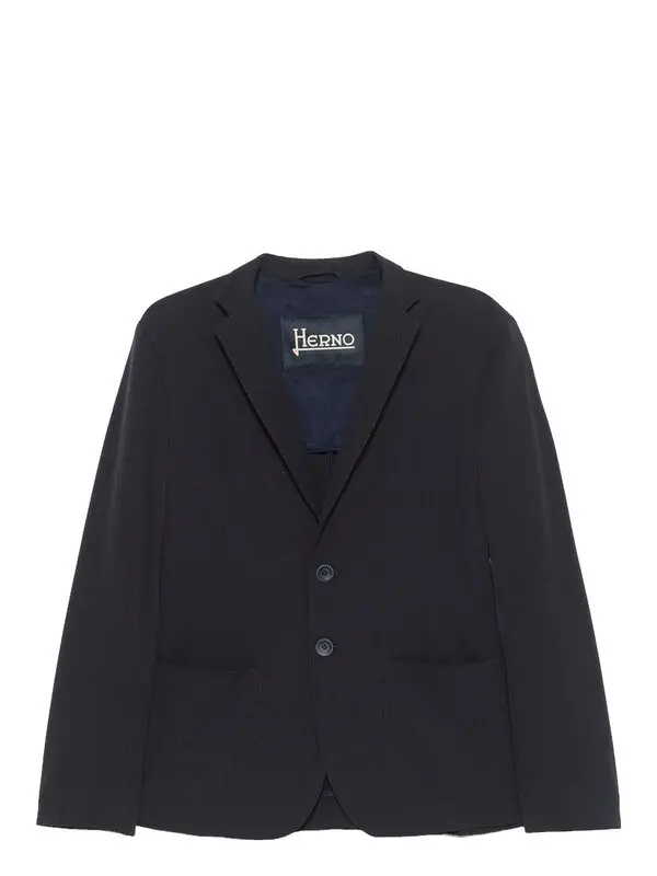 Herno Tailored Blazer With Notched Lapels - Blue