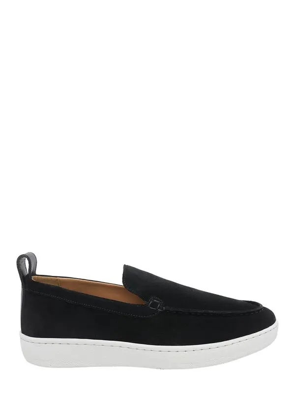 LANVIN Cruiser Suede Slip-on Loafers - Black
