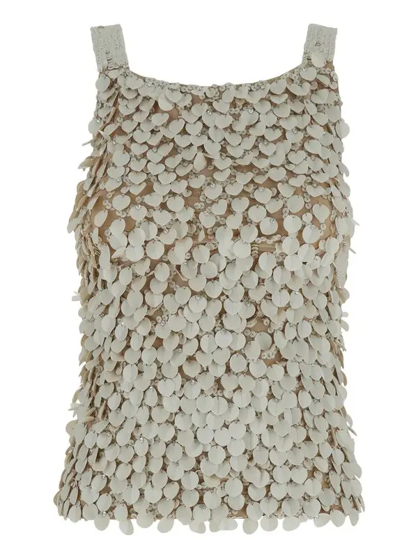 P.a.r.o.s.h Embellished Sleeveless Top - Multicolor